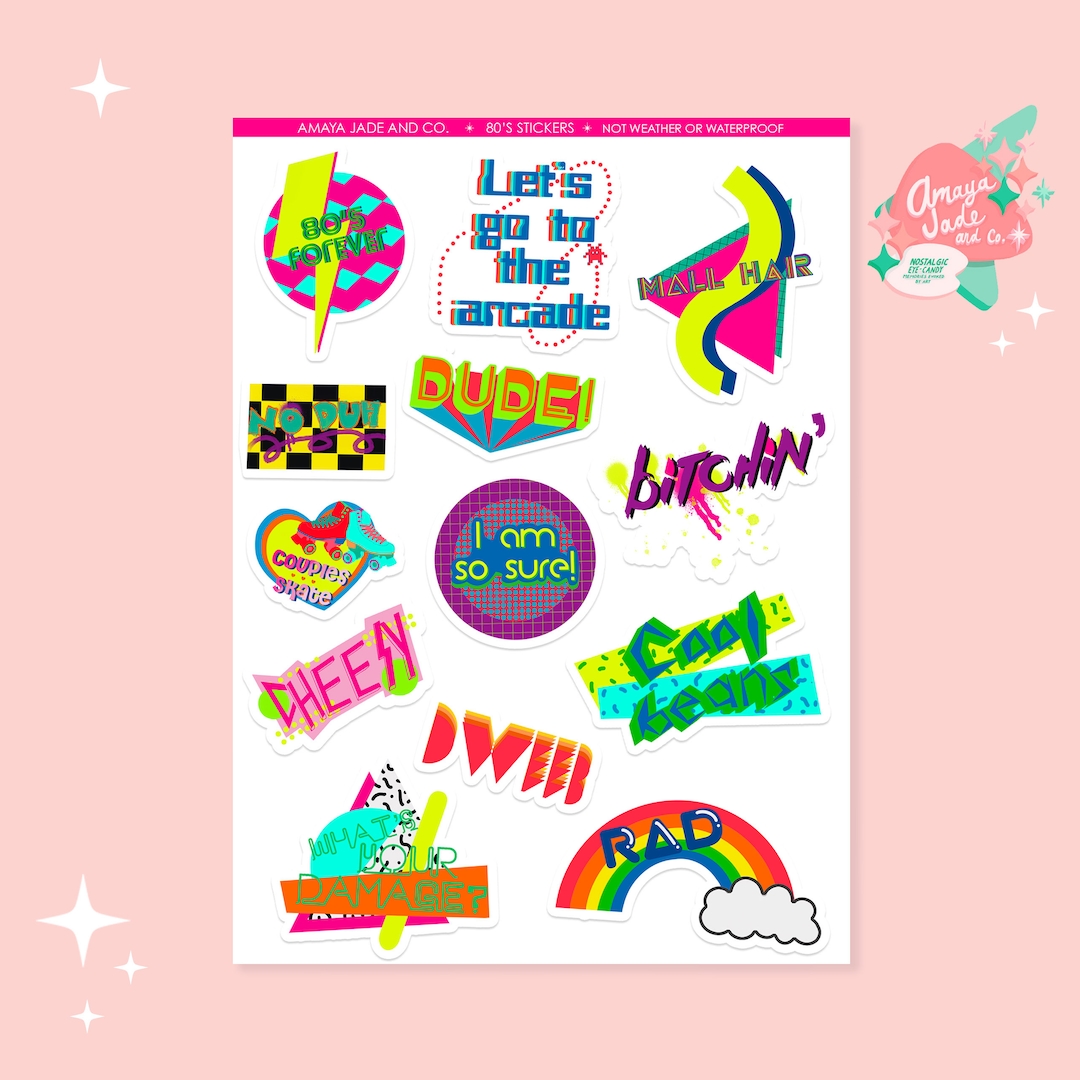 80's Stickers, 80's Vibe, I Love the 80's, Nostalgic Stickers, 80's ...