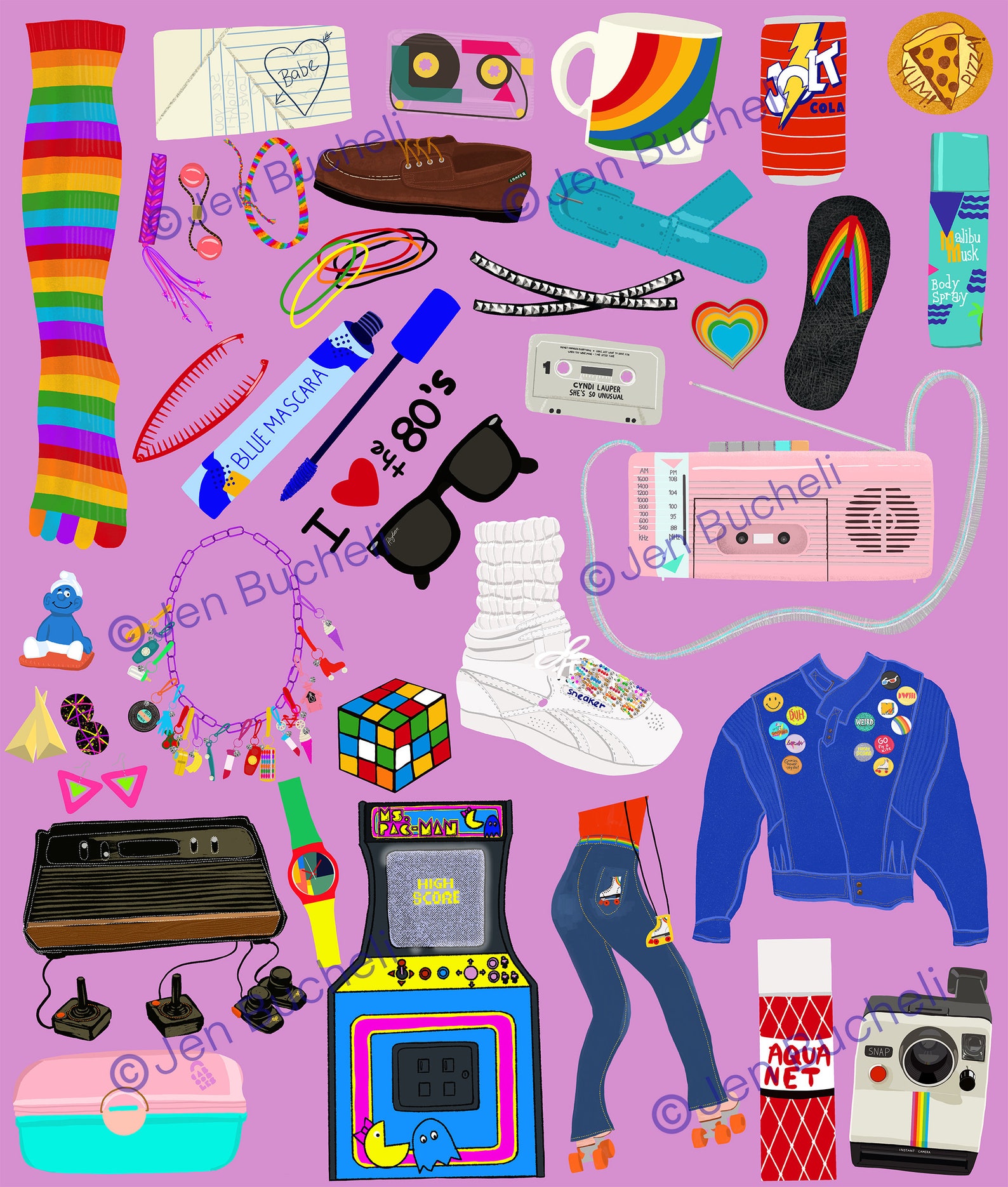 80's Themed Cards W/envelopes Set of 6 80's Greeting | Etsy