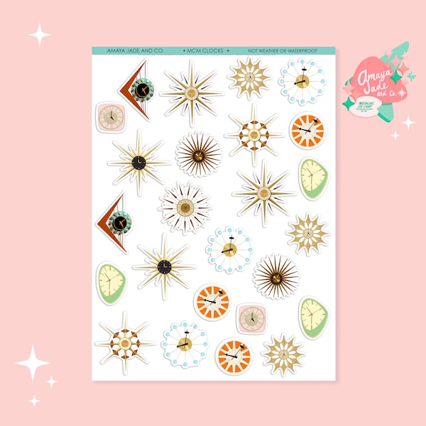 Mid Century Clock - Etsy