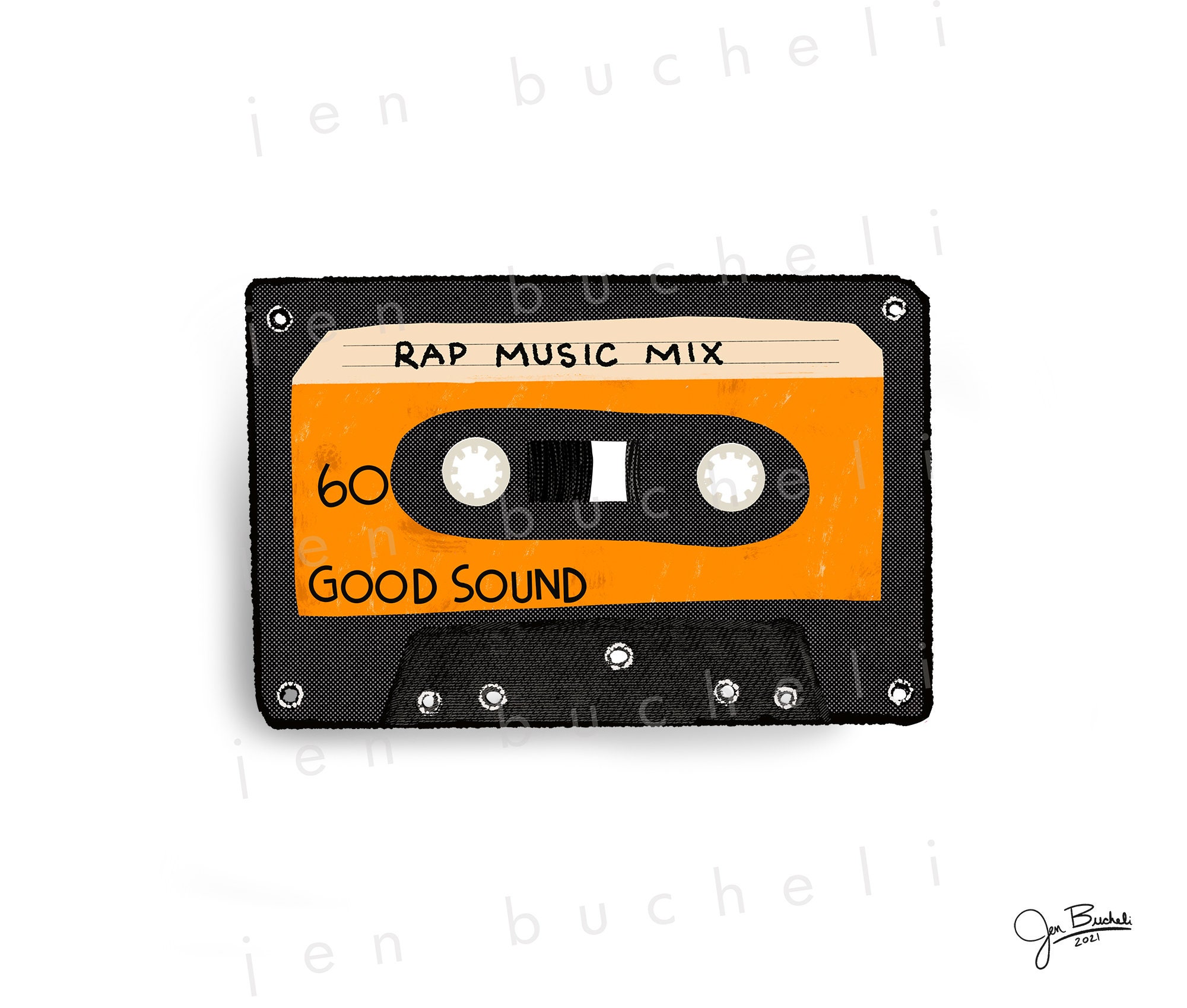 Rap Music Mix Tape Art Print / Mix Tapes Art / Cassette Tapes | Etsy