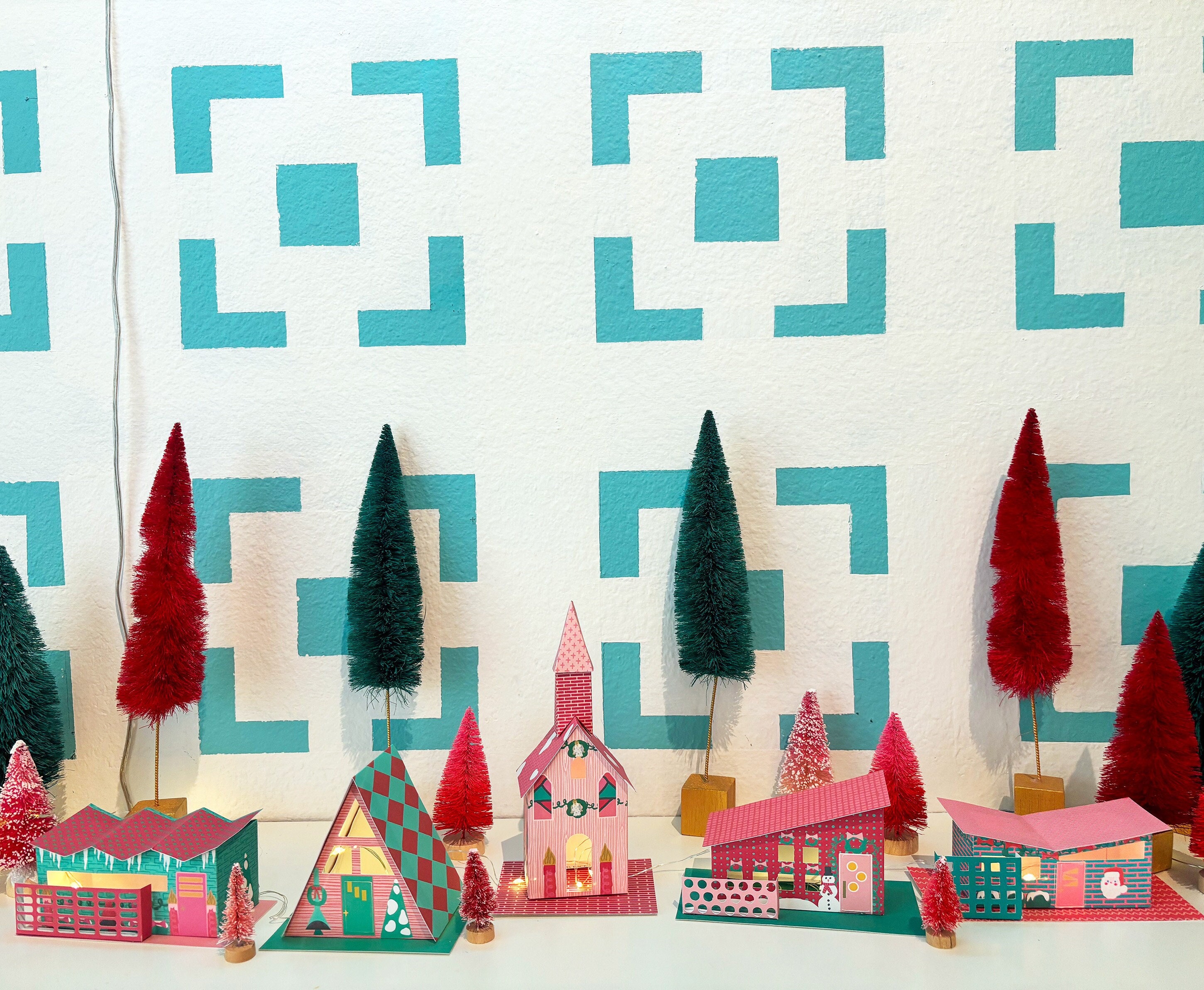 Mid-century Modern Putz Houses Kit: DIY Christmas Village - Etsy