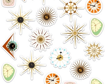 Mid Century Clock - Etsy