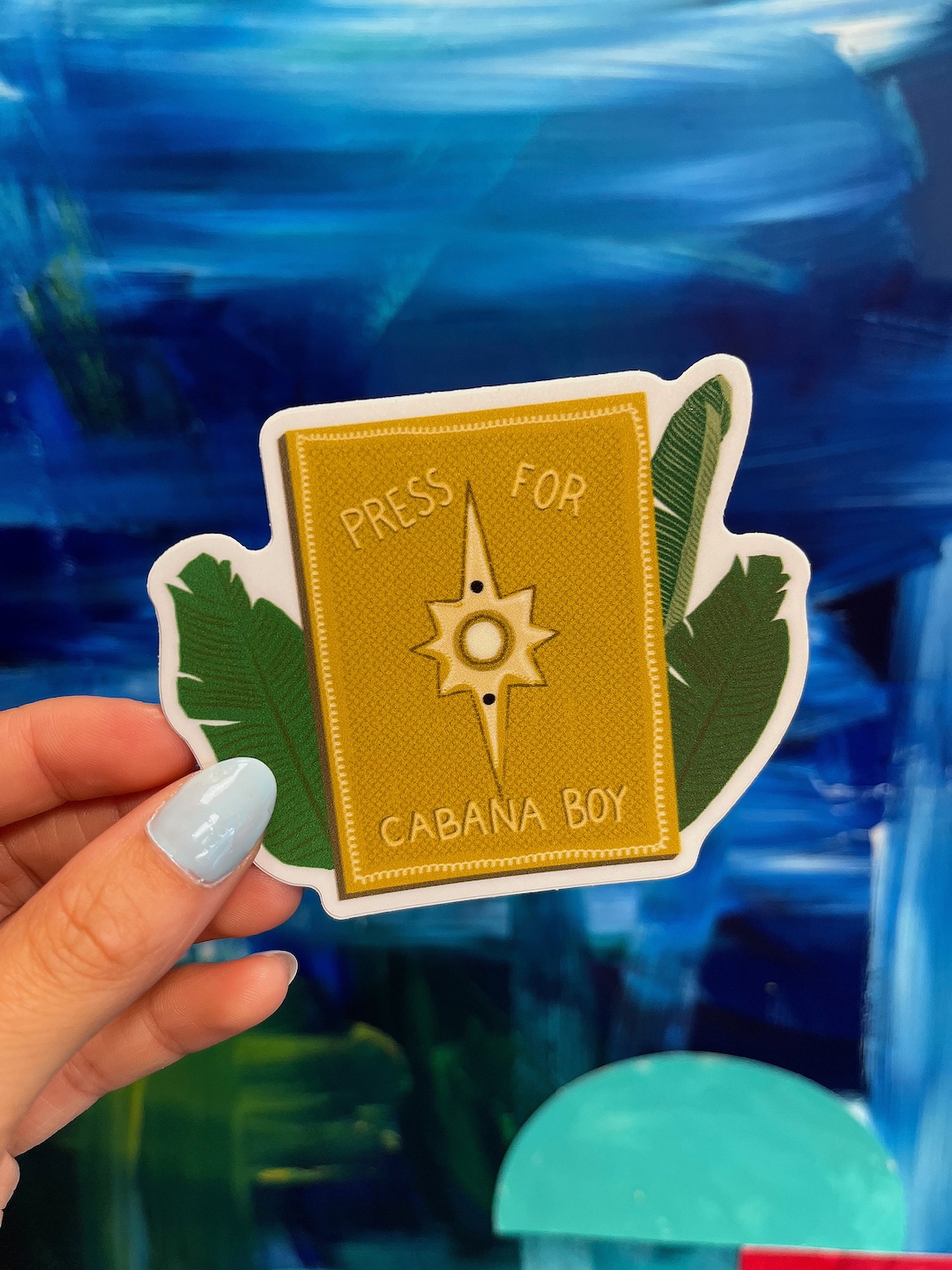 Press for Cabana Boy Vinyl Sticker: Tropical Vacation Vibes - Etsy