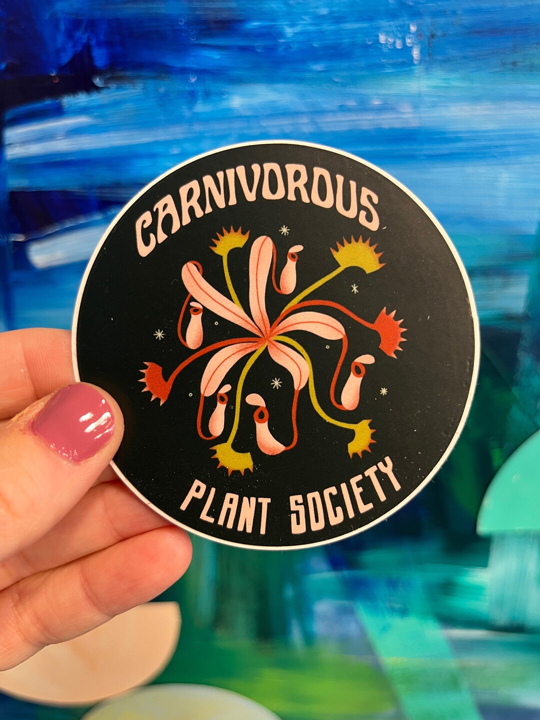 Carnivorous Plant Society Vinyl Sticker - Waterproof Laptop Decal - Etsy