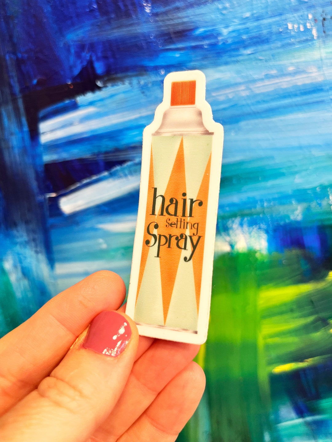 Hairspray Can Vinyl Sticker, Water Bottle Sticker, Waterproof Sticker ...