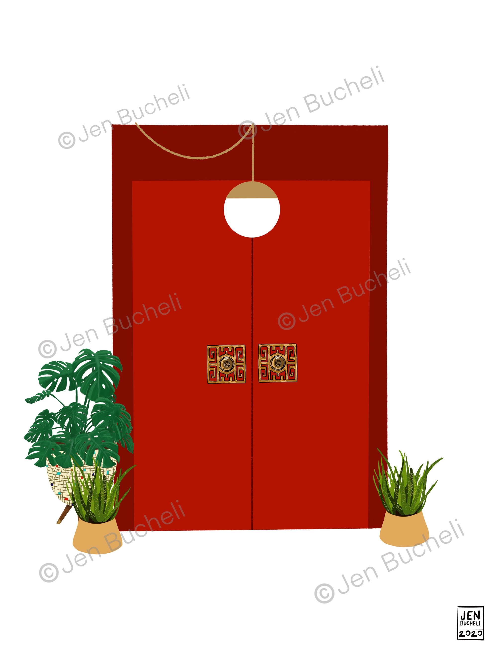 Mid Century Modern Doors Card W/envelopes Set Note Cards Set - Etsy