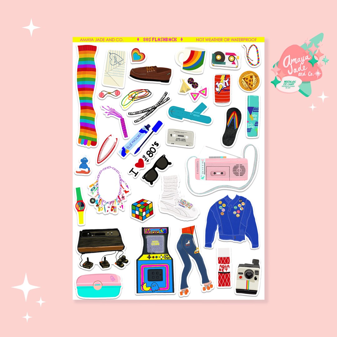 80's Stickers, 80's Pop Culture, 80's Fashion, 80's Scrapbook, 80's ...