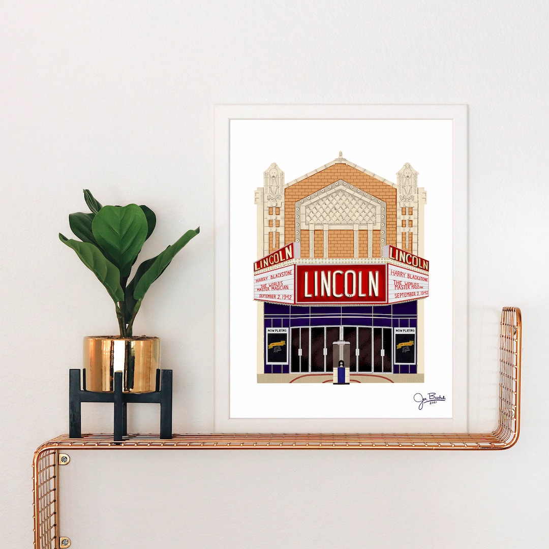 Lincoln Theater Decatur Illinois Art Print: Hometown Nostalgia - Etsy