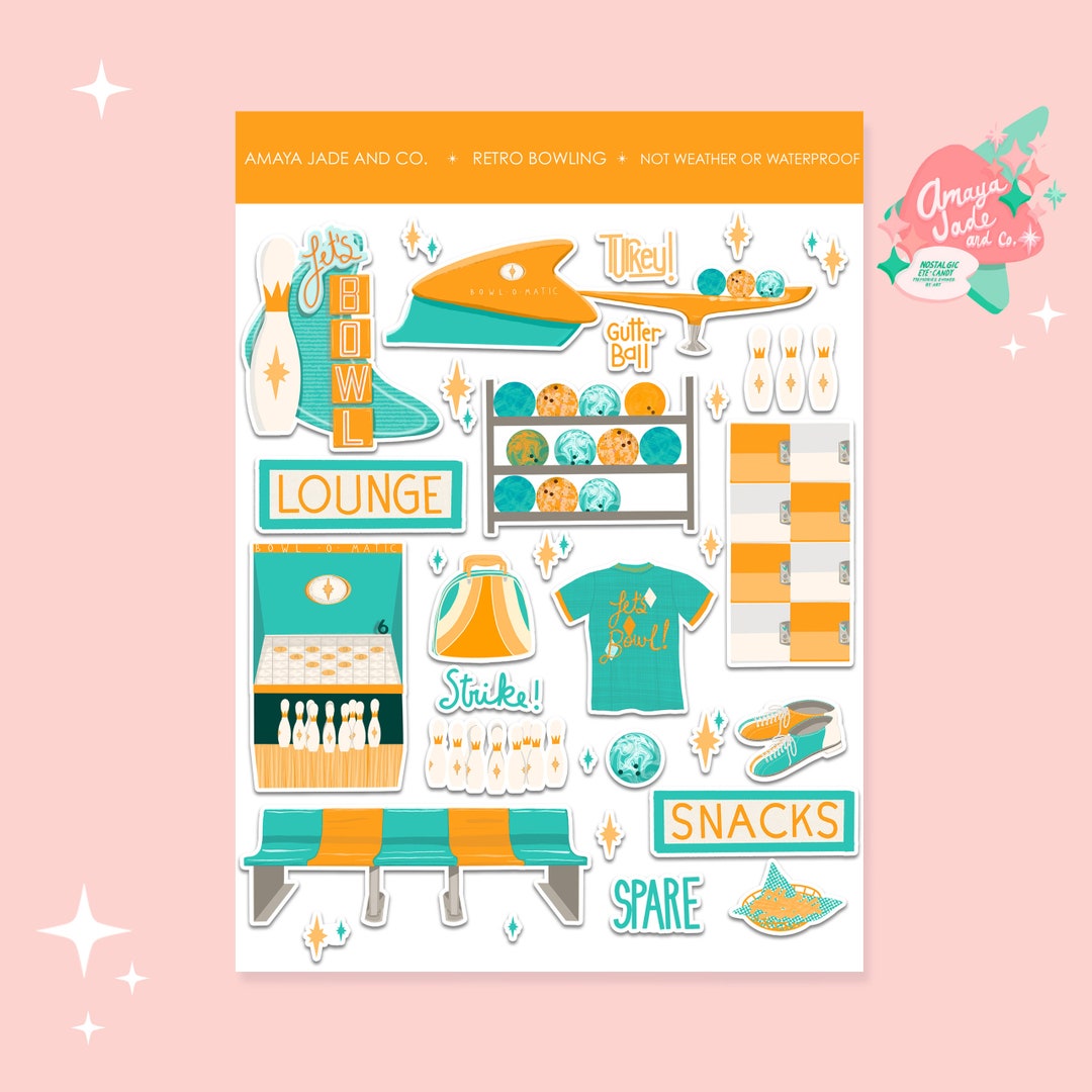 Bowling Stickers, Retro Bowling, Vintage Bowling, Bowling Alley ...