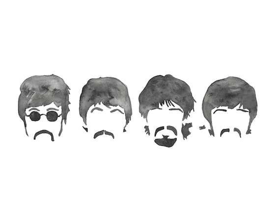 The Beatles Face Silhouette