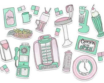 Vintage Kitchen Items Sticker Set Baking Stickers Pyrex - Etsy
