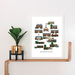 Macmurray College Campus Buildings Art Print: Jacksonville, Illinois - Etsy