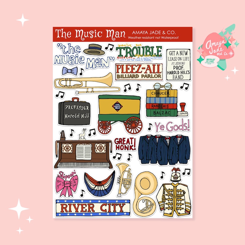 1960s Music Sticker - Etsy