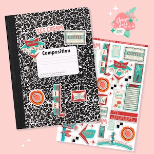 50's Diner Sign Sticker, Diner Stickers, 50's Stickers, Nostalgic ...