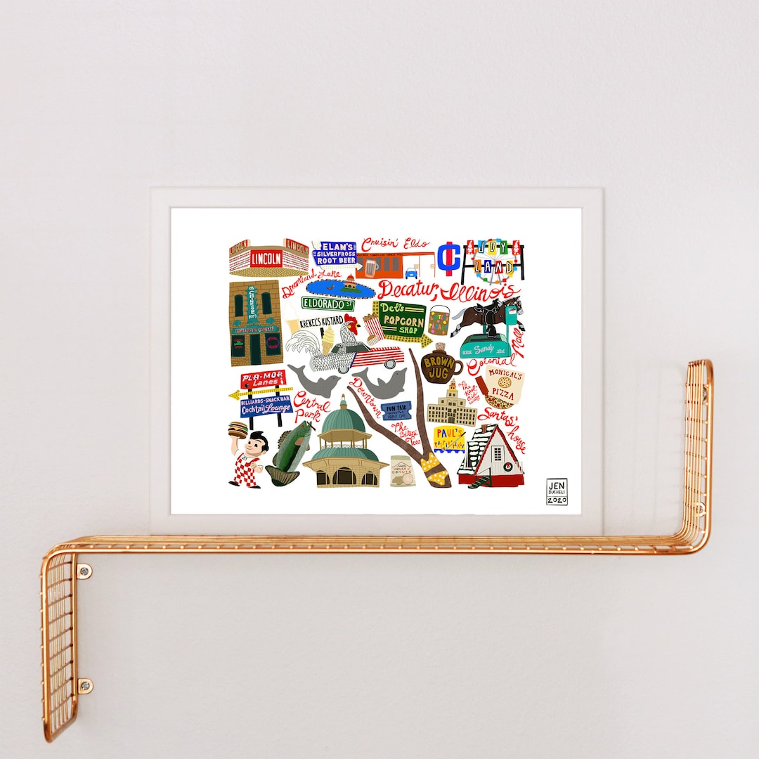 Decatur, Illinois Art Print | Pride of the Prairie | Hometown ...