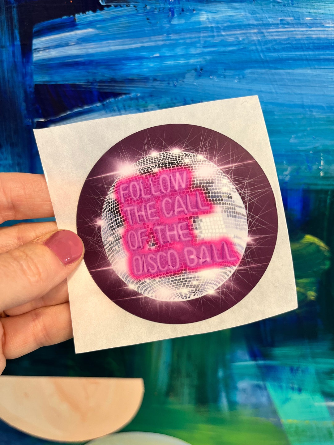 Follow the Call of the Disco Ball Vinyl Sticker Vinyl - Etsy