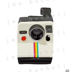 Instant Vintage Camera Art Print | Retro Camera | Vintage Camera ...