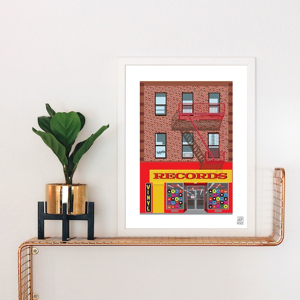 Record Store Art - Etsy