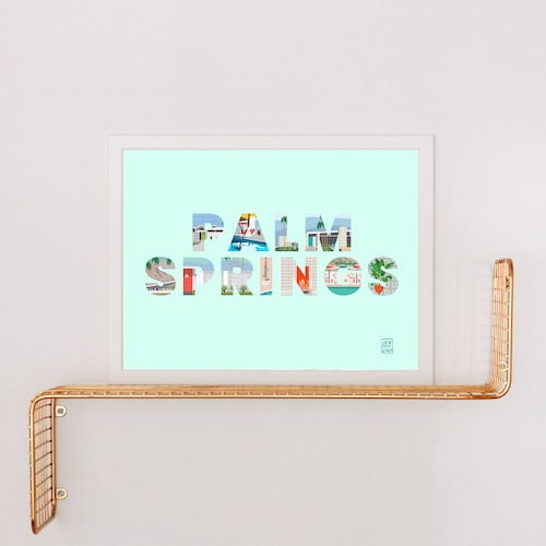 Welcome to Palm Springs Art Print Palm Springs Style Mid | Etsy
