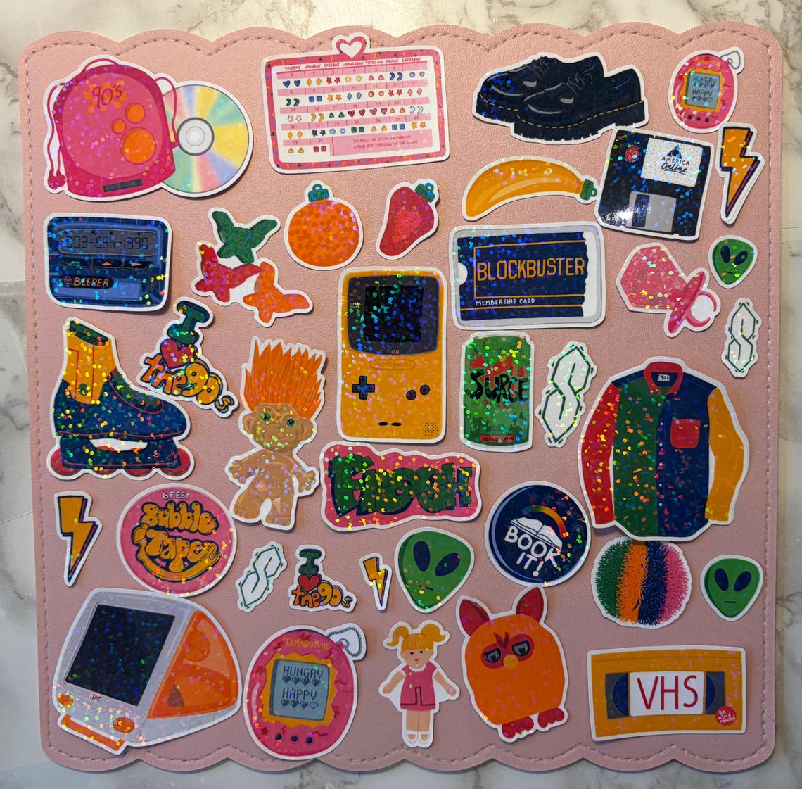 90s Flashback Holographic Sticker Pack: 90's Stickers - Etsy
