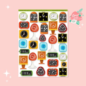 60's Stickers, Space Age Clocks, Atomic Clocks, Nostalgic Stickers ...