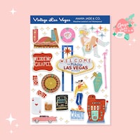 Las Vegas Vinyl Sticker – Boarding Pass | Waterproof Travel Sticker for ...