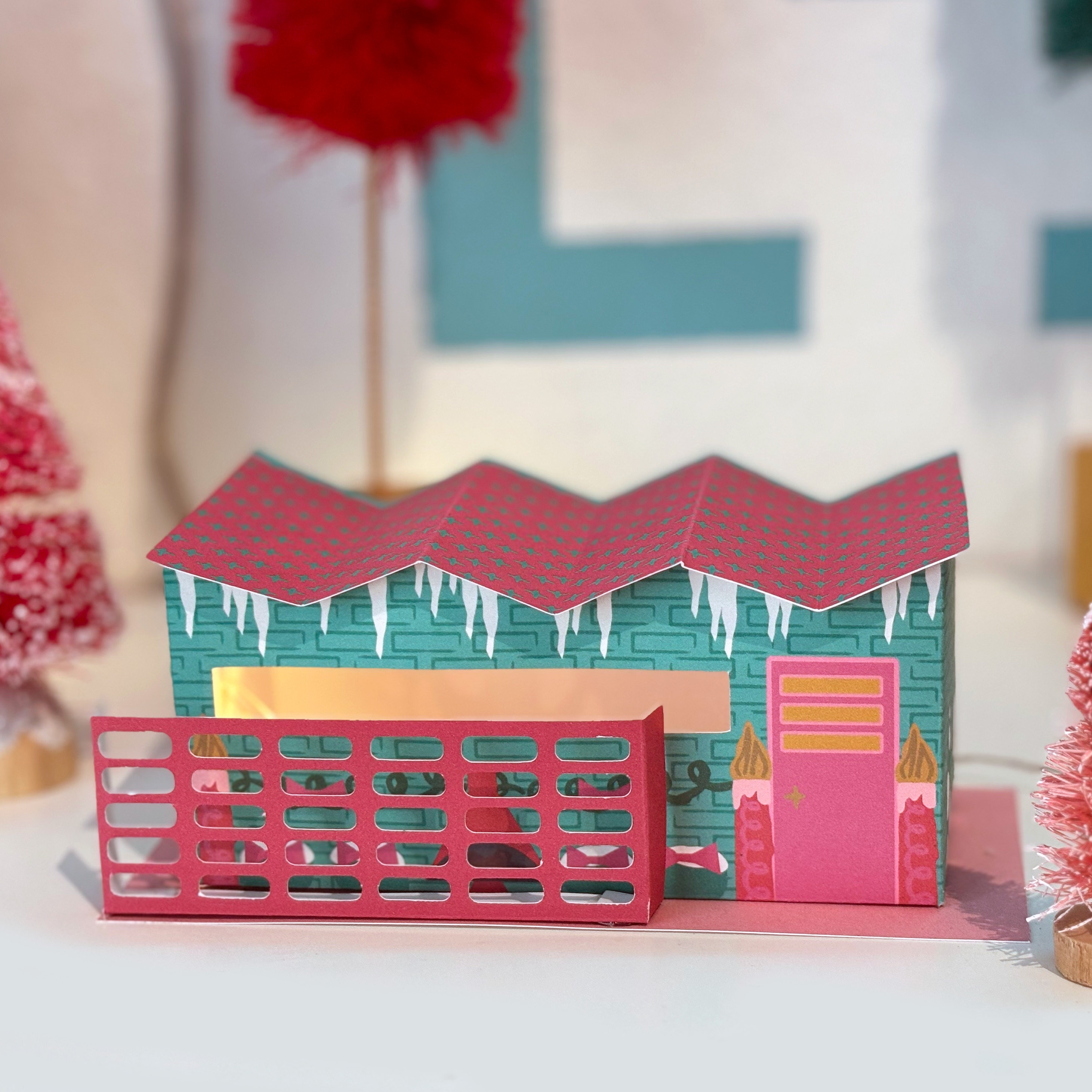 Mid-century Modern Putz Houses Kit: DIY Christmas Village - Etsy