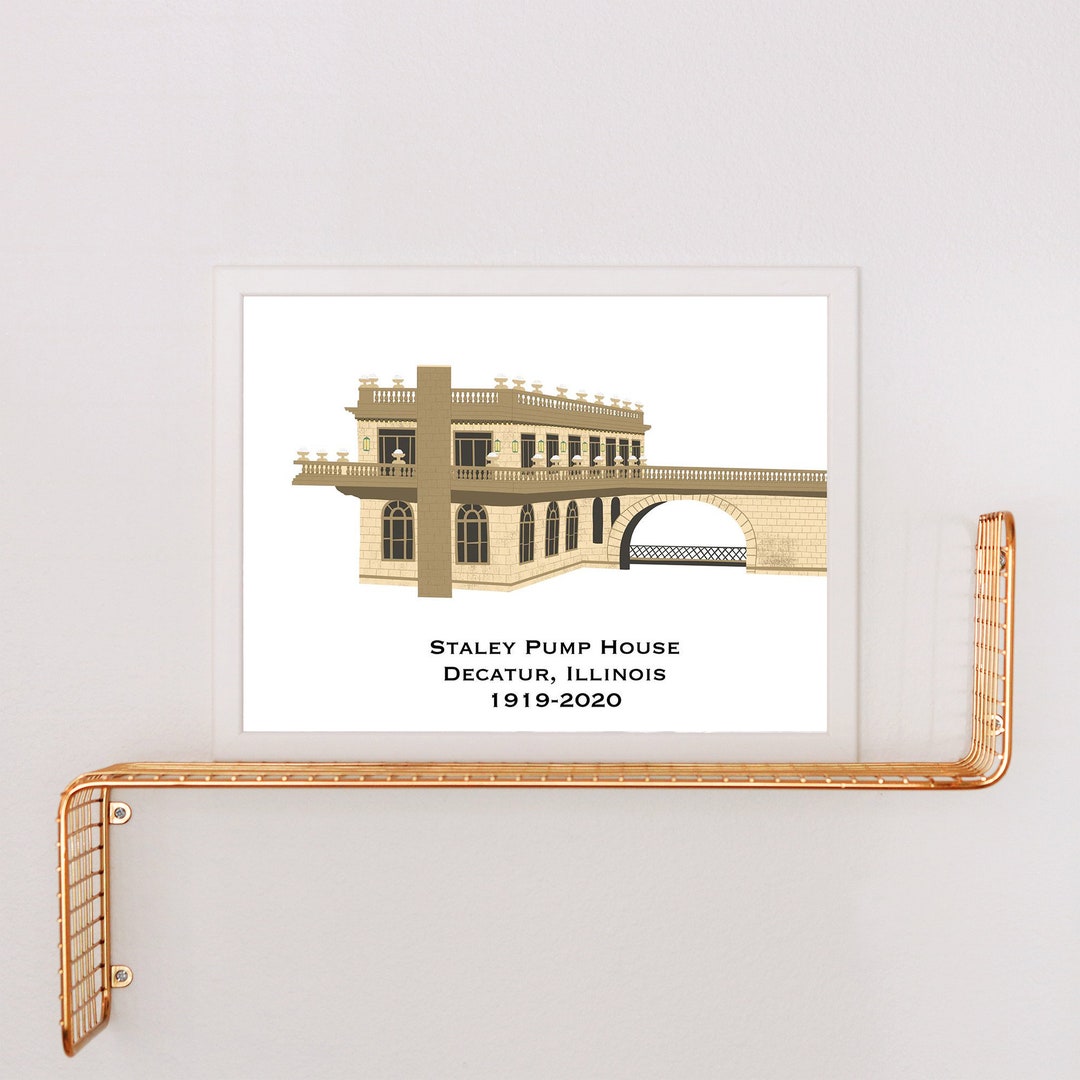 Staley Pump House Decatur, Illinois Art Print Pride of the Prairie ...