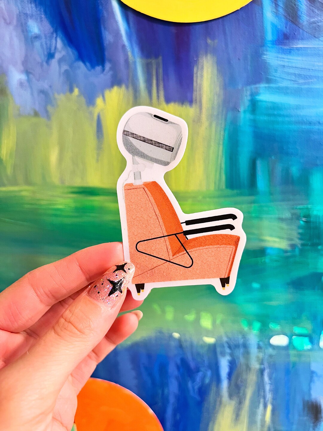 Salon Chair Vinyl Sticker, Water Bottle Sticker, Waterproof Laptop ...