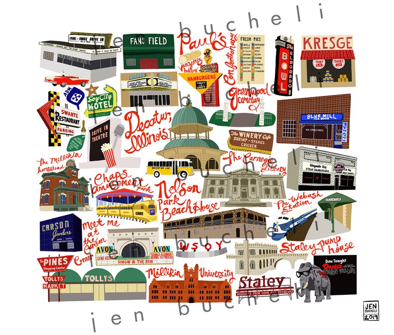 Decatur Illinois Beginnings Art Print Pride of the Prairie - Etsy