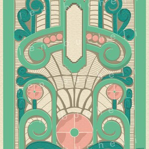 Art Deco Relief Art Print | Miami Style | Art Deco Architecture ...