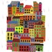 Colorful Houses Collage Print - Etsy