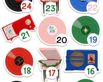 Putz Houses Advent Calendar Art Sticker Set Stickers | Etsy