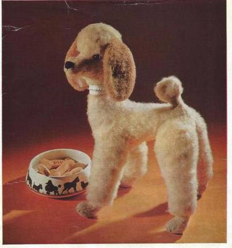 PDF 1950 Vintage Stuffed Poodle Printed Toy Sewing Pattern 17 Tall When ...
