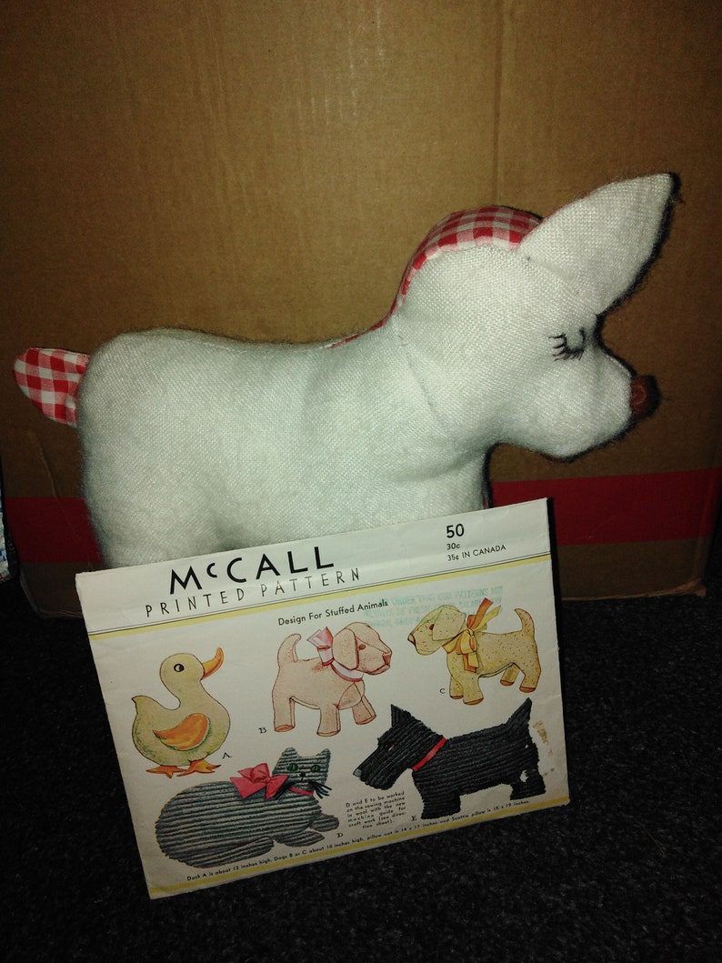 1932 Mccall 50 Stuffed Animal Toy Sewing Pattern - Etsy