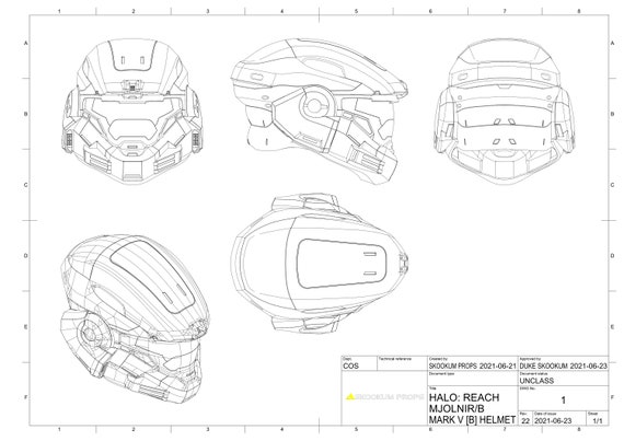 Mark V B Helmet 3D Model for Cosplay Armour Inspired by Halo - Etsy ...