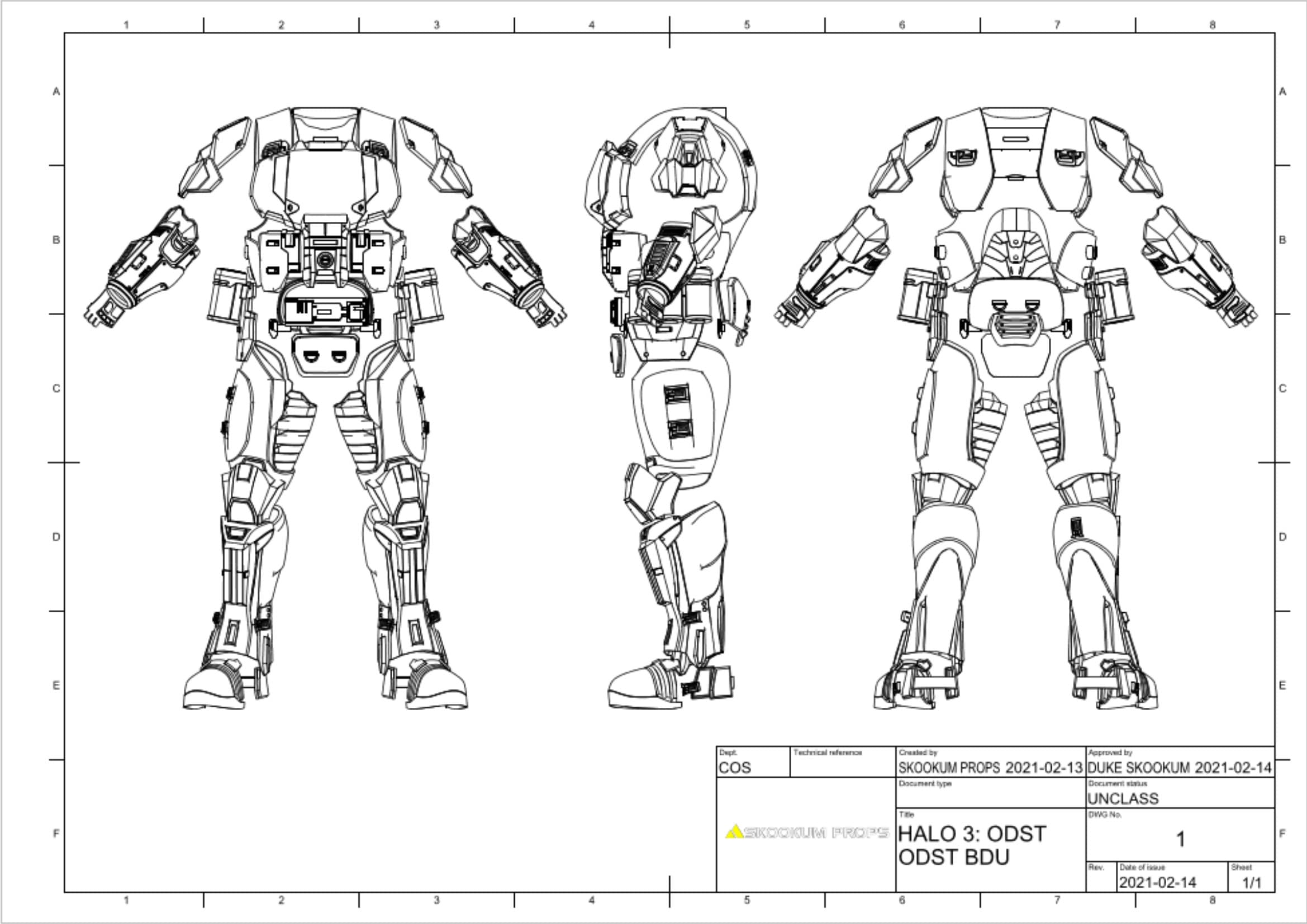Halo Odst Armor Blueprints