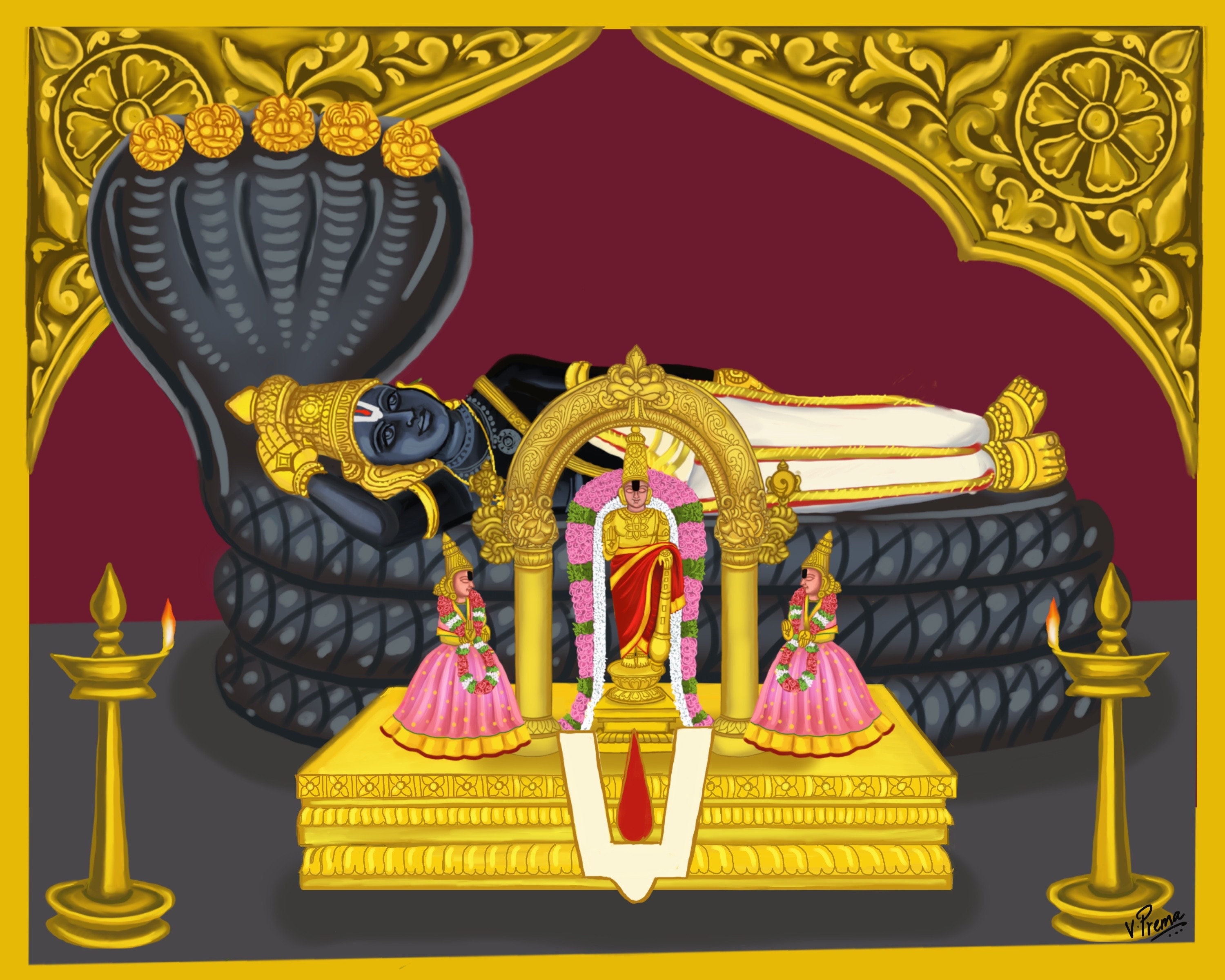 Mahavishnu Narayana Perumal Srirangam Perumal - Etsy