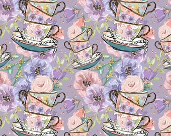 Tea party fabric | Etsy