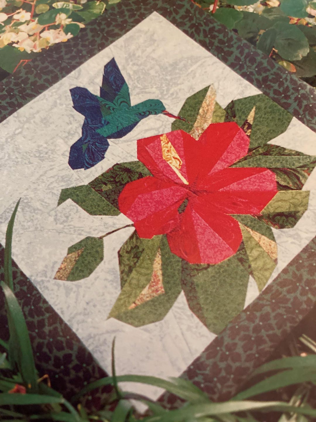 Hummingbird Quilting Pattern, With Complete Instructions, 12 Inch Piece ...