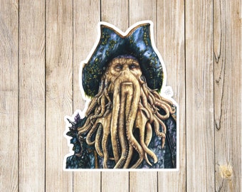 Davy Jones Pirates of the Caribbean Vinyl Decal - Etsy