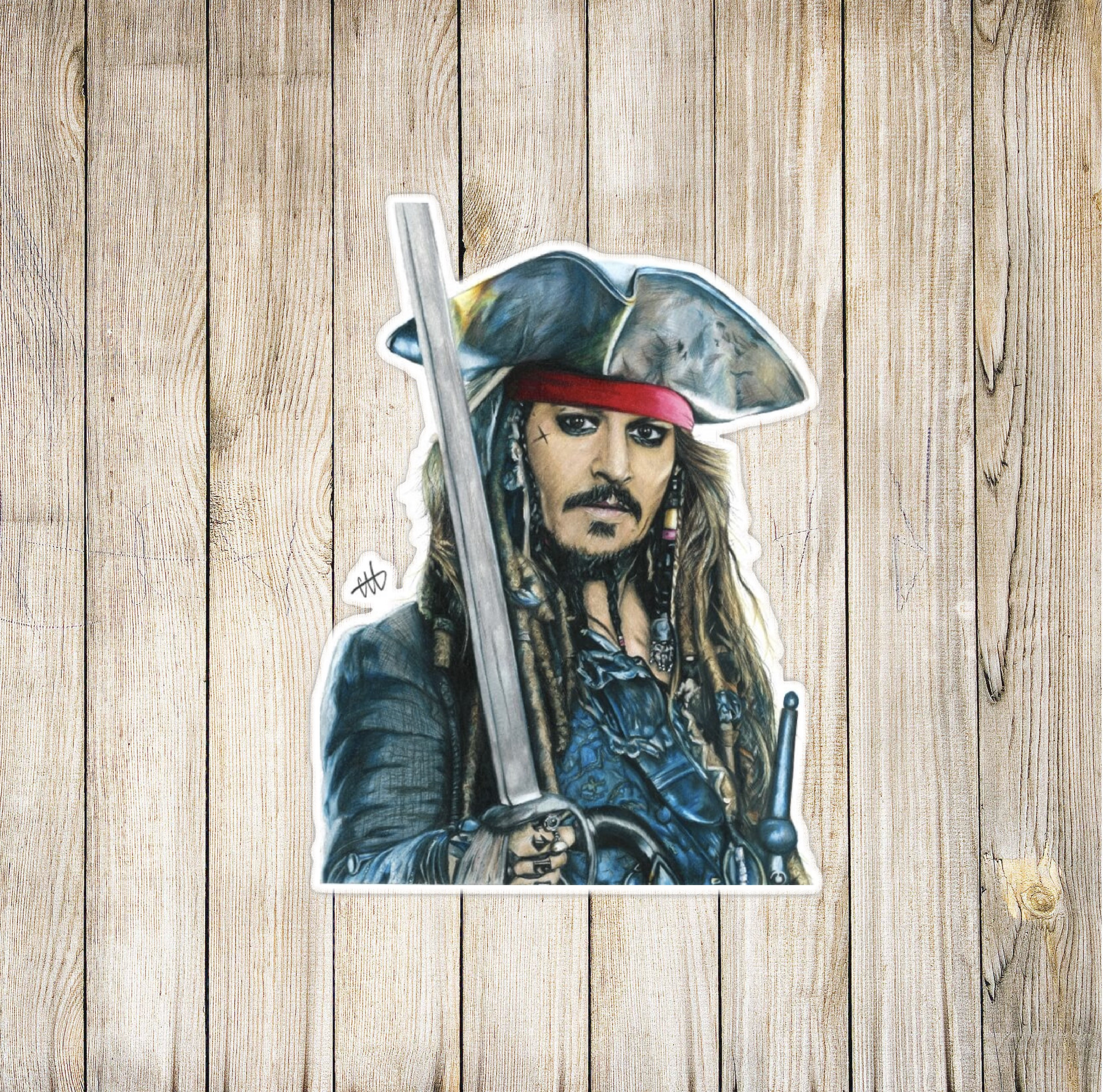Jack Sparrow Vinyl Art Sticker | Etsy