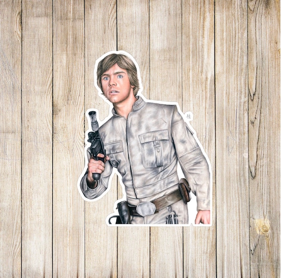 Luke Skywalker Vinyl Art Sticker | Etsy