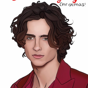Timothée Chalamet Christmas Card - Etsy