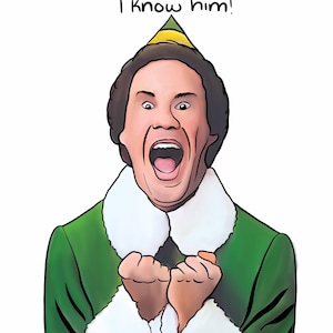 Buddy the Elf Christmas Card - Etsy
