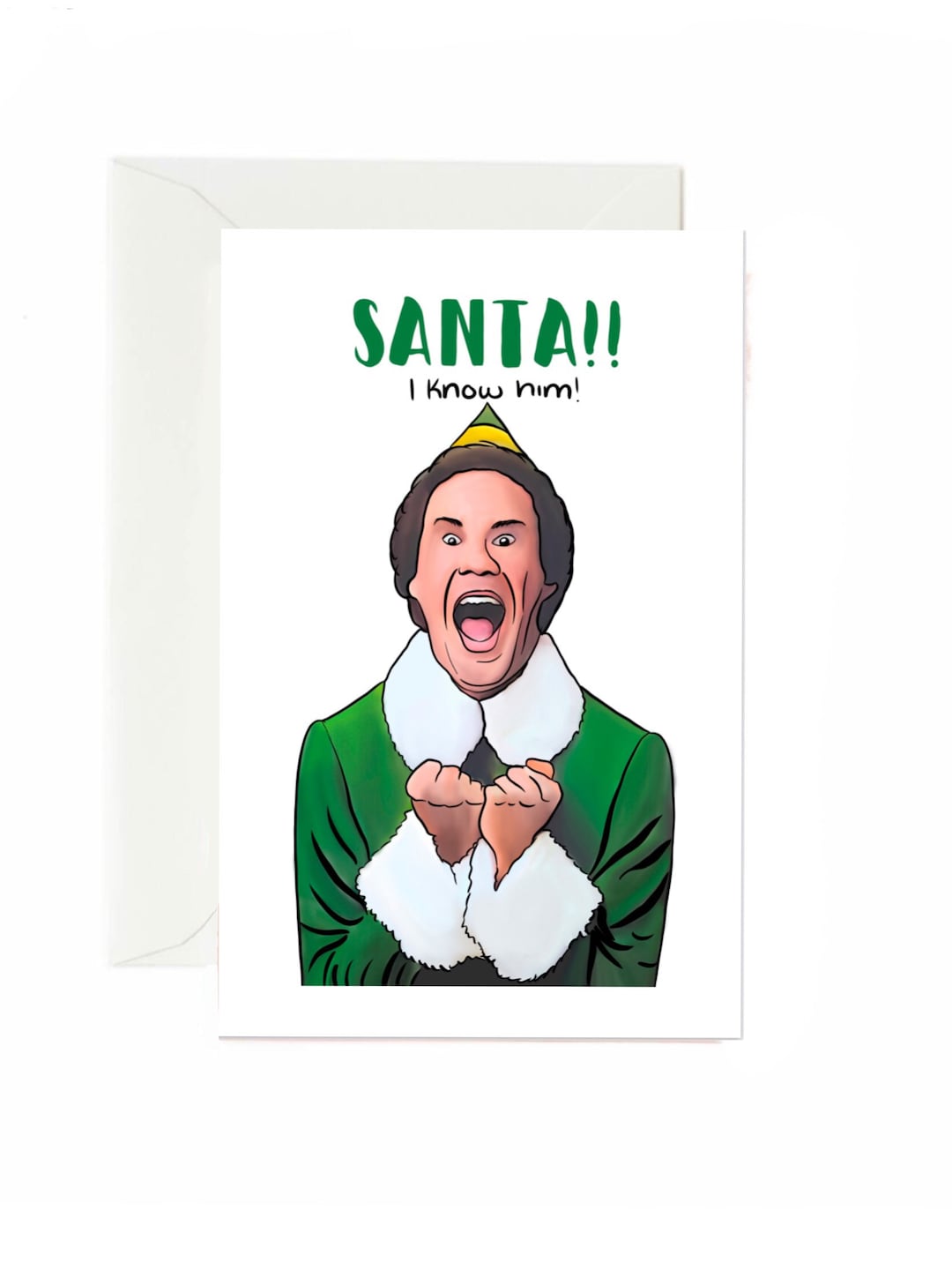 Buddy the Elf Christmas Card - Etsy
