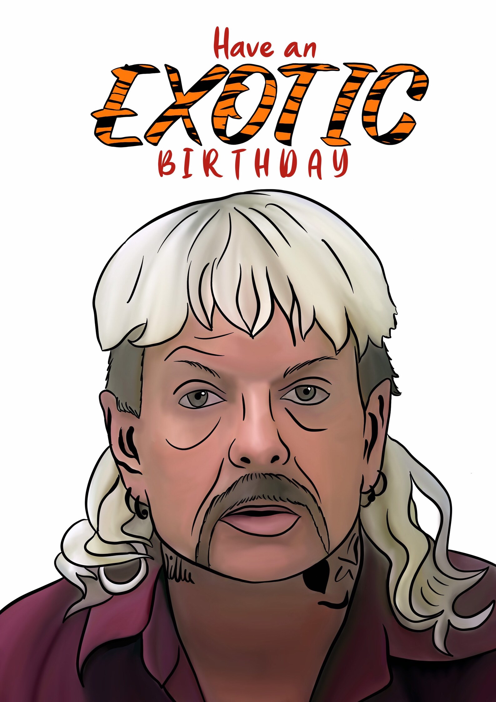 Joe Exotic Tiger King Birthday Card - Etsy