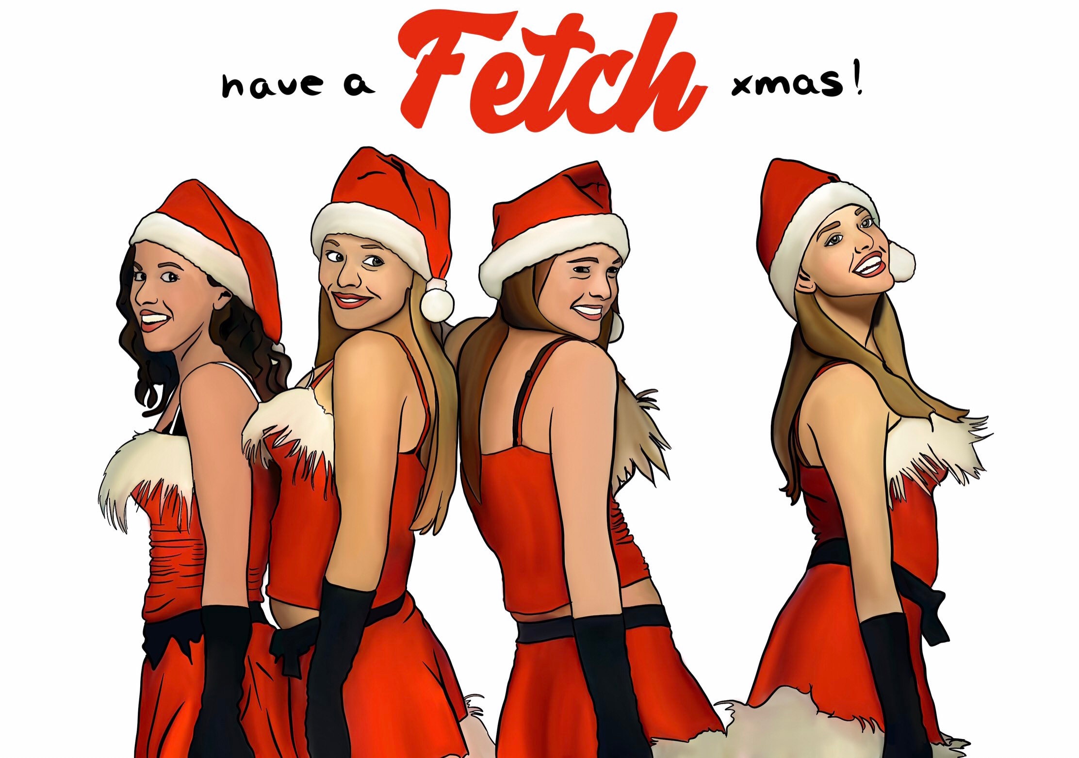 Paquete De 6 Tarjetas De Navidad De Mean Girls Etsy paquete-de-6-tarjetas-de-navidad-de-mean-girls-etsy