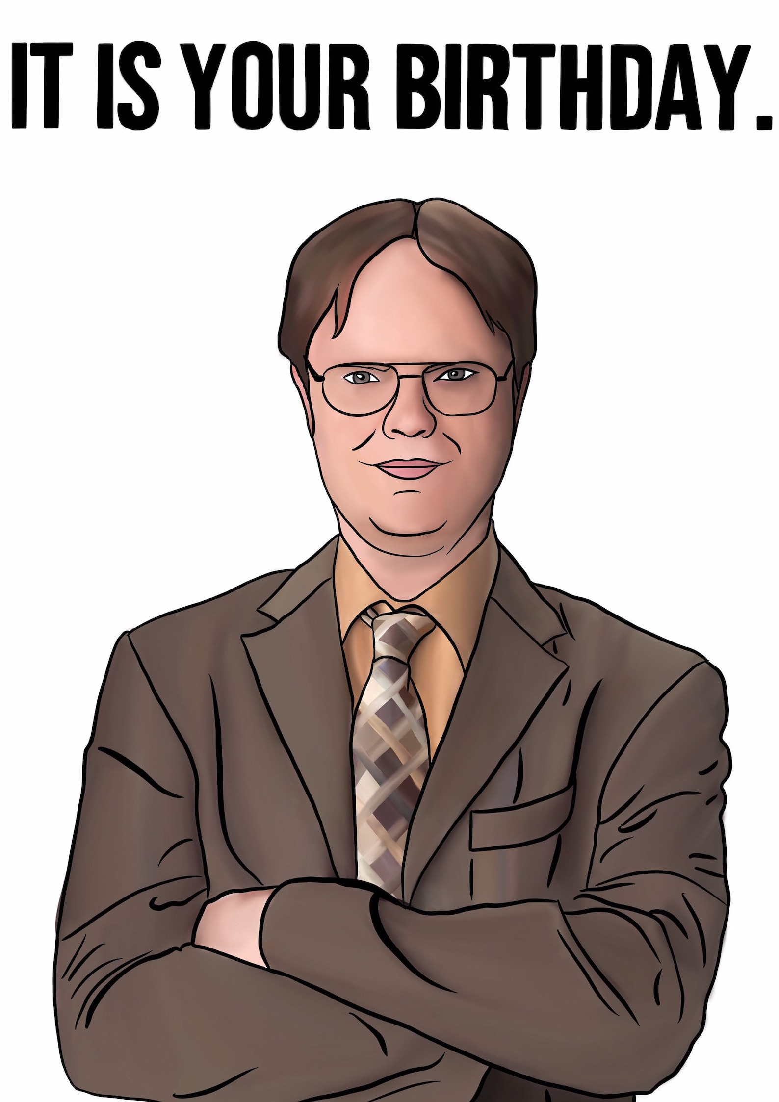 Dwight Schrute the Office Birthday Card | Etsy