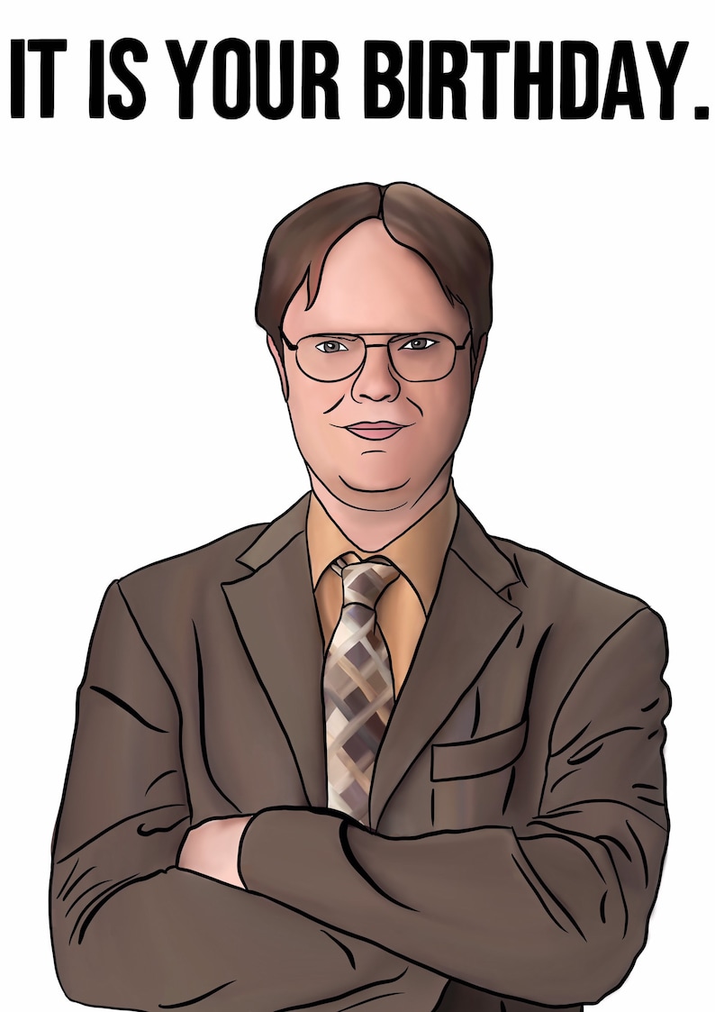 Dwight Schrute the Office Birthday Card | Etsy